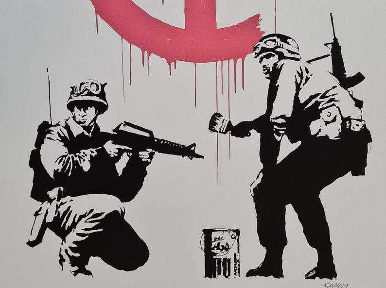 BANKSY CND Soldiers 70 X 50 Cm Lithograph Art Print Limited Xx/150 - Etsy