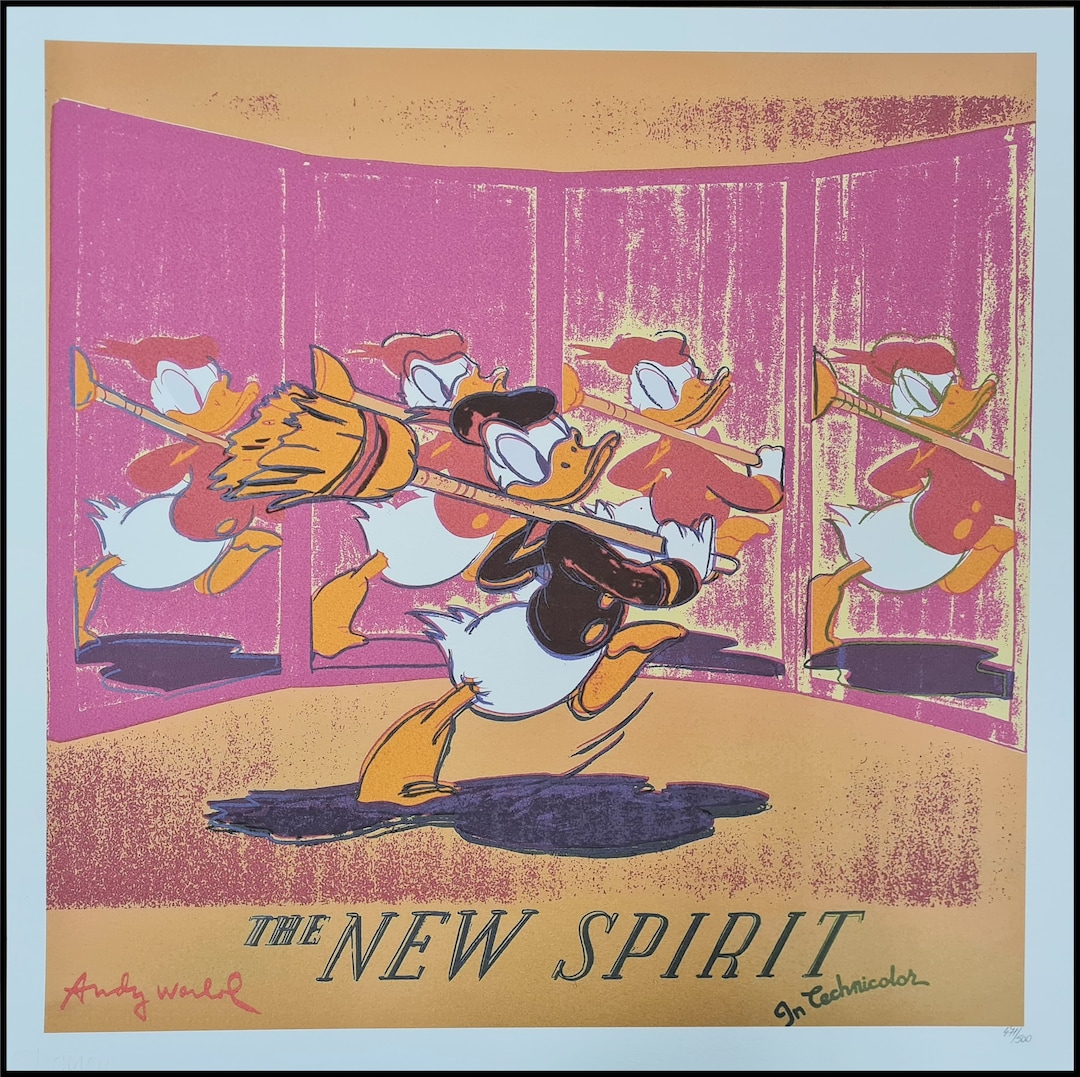 ANDY WARHOL Donald Duck 50 X 50 Cm Signed Lithograph Limited Xx/500 ...