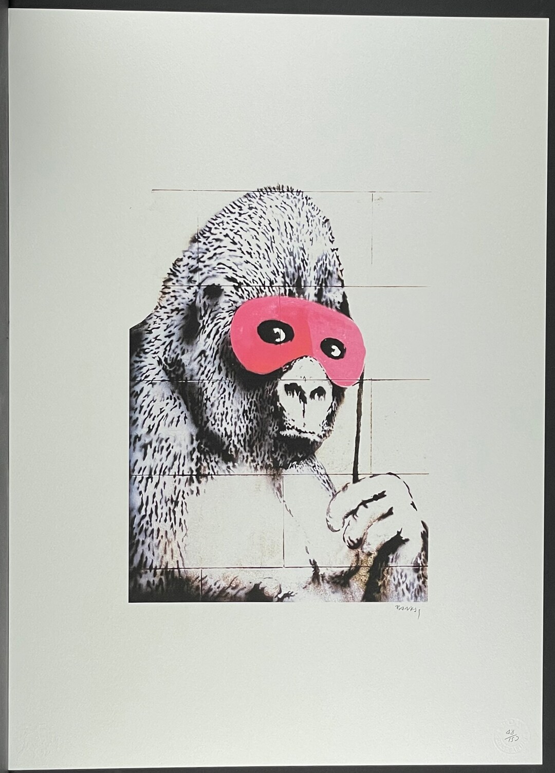 BANKSY Masked Gorilla 70 X 50 Cm Lithograph Art Print Limited Xx/150 - Etsy