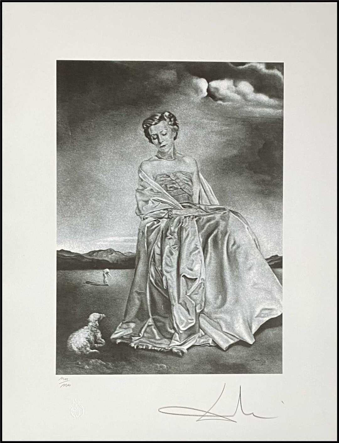 Salvador Dali * Portrait of a Woman * 65 Cm X 50 Cm * Lithograph ...