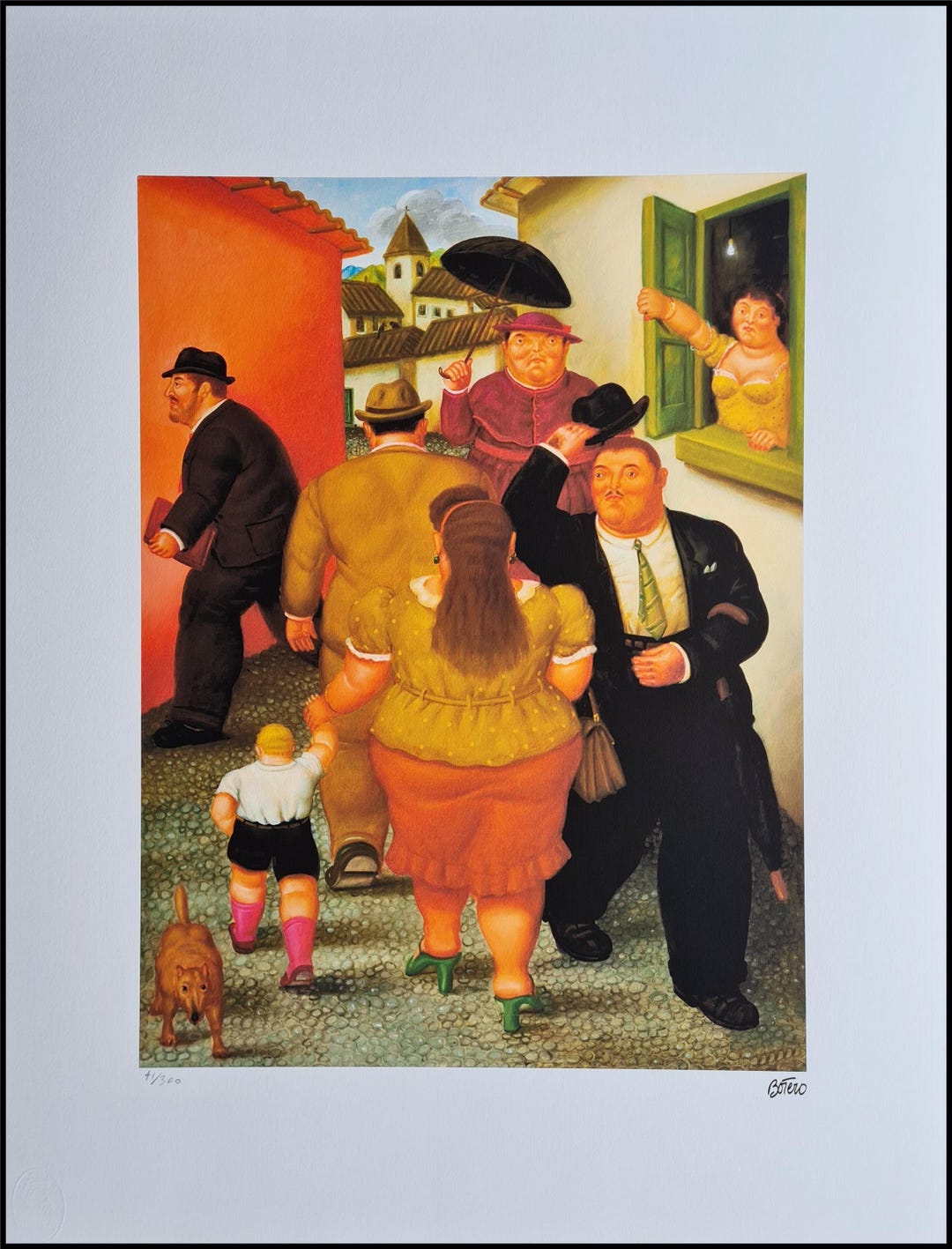 FERNANDO BOTERO * the Street * 65 X 50 Cm * Lithograph * Art Print ...