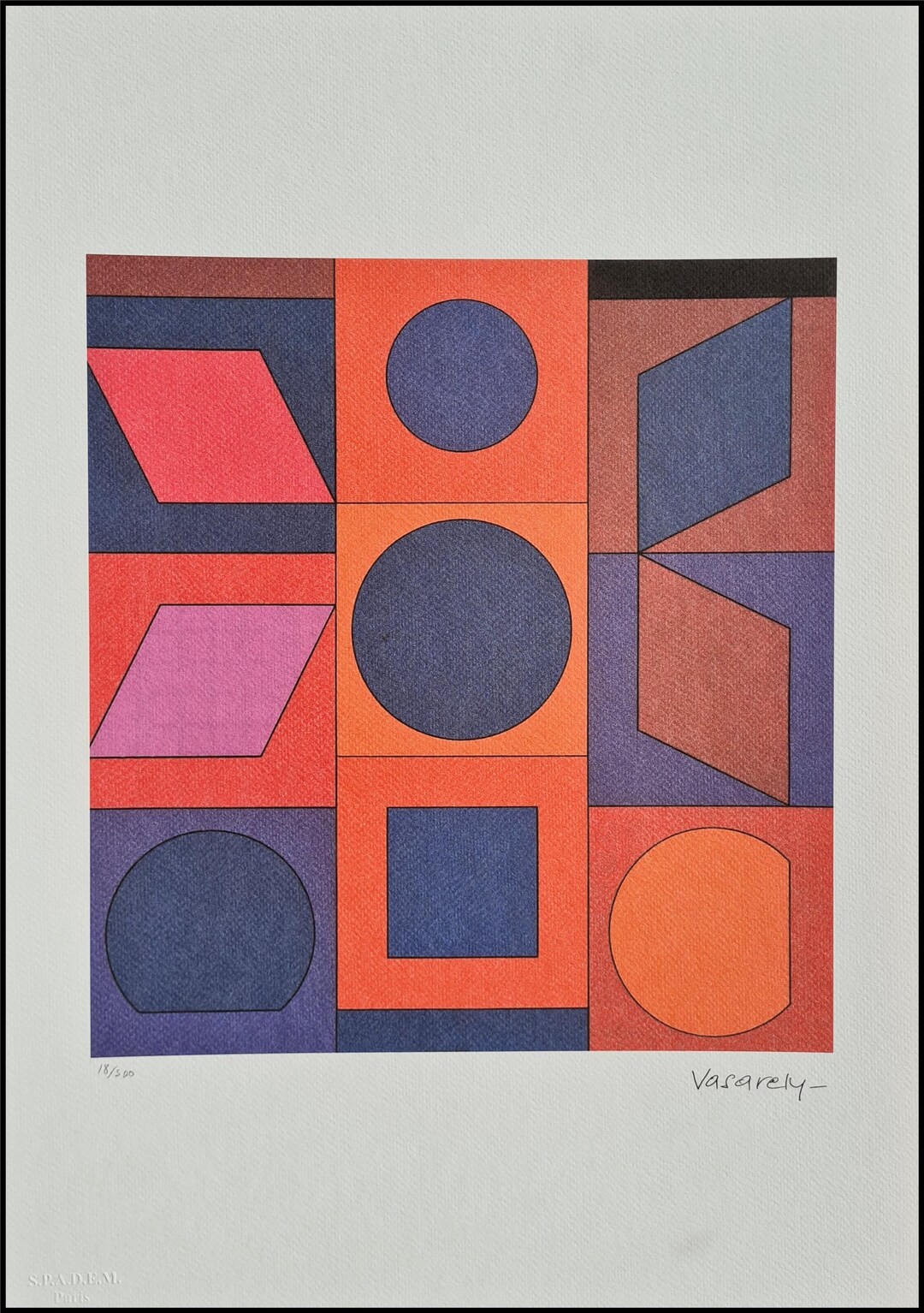 VICTOR VASARELY * Alphabet VR * 50 X 35 Cm * Signed Lithograph ...