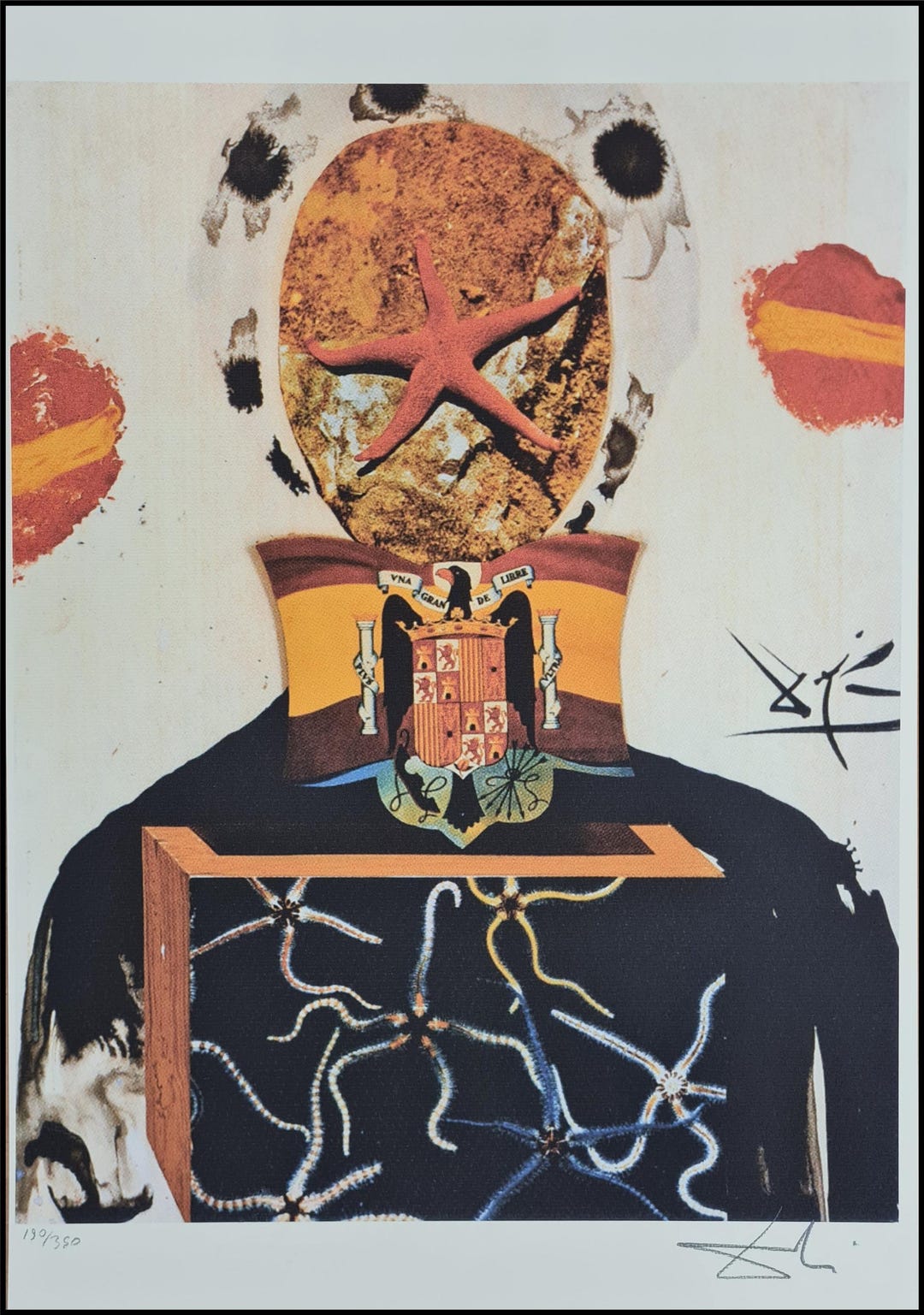 SALVADOR DALI * the Surrealist King * 50 X 35 Cm * Signed Lithograph ...