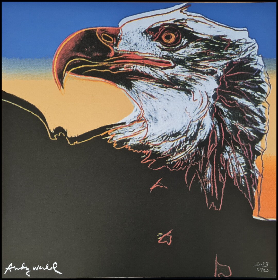 ANDY WARHOL Bald Eagle Lithograph Limited Xx/2400 CMOA Signed - Etsy