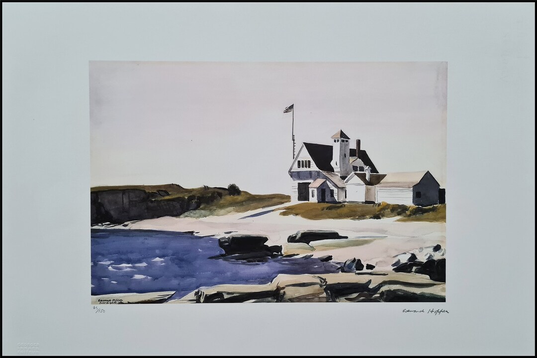 EDWARD HOPPER * Coast Guard Station, Two Lights, Maine * 57 X 38 Cm ...