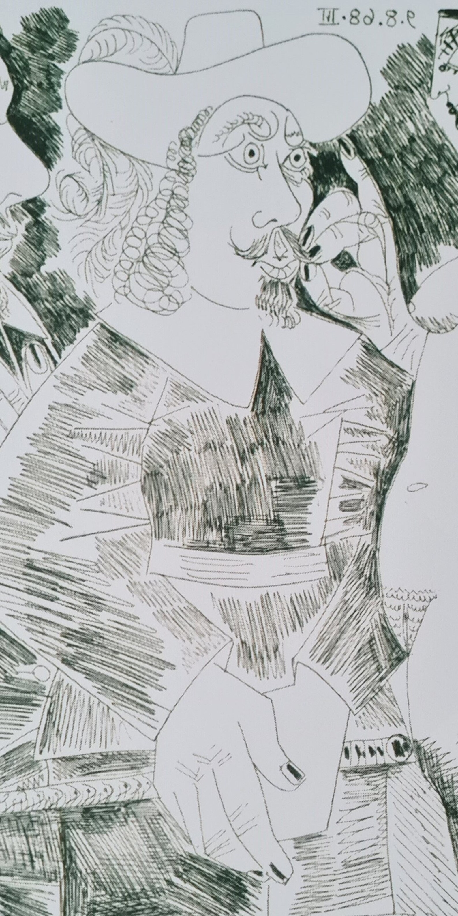 PABLO PICASSO Young Woman Pulling the Mustache of a Gentleman Twisting ...