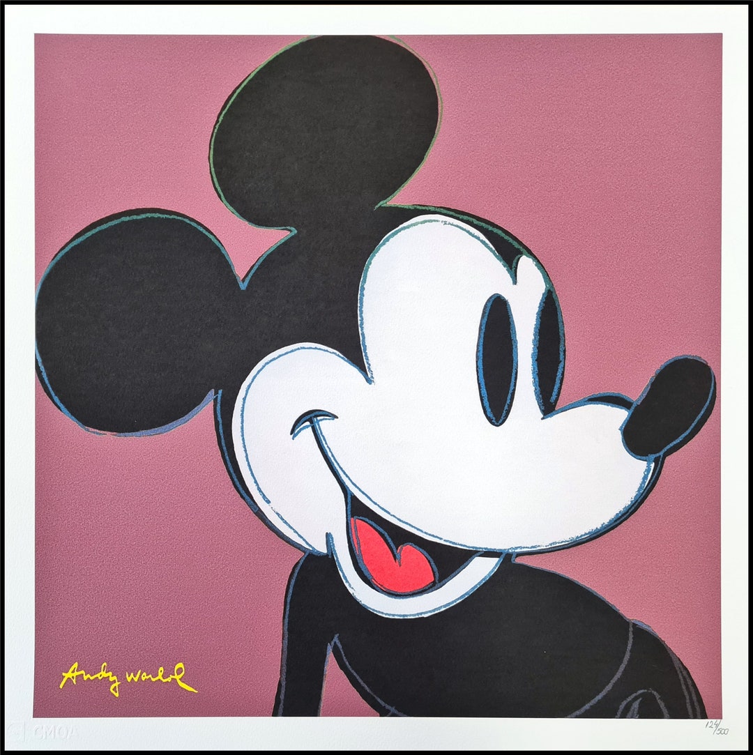 ANDY WARHOL Mickey Mouse Lithograph Limited Xx/500 CMOA Signed - Etsy