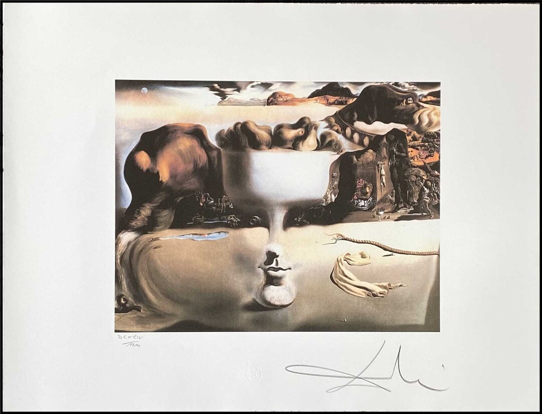 Salvador Dali * Apparition of a Face and Fruit Dish on a Beach * 50 Cm ...