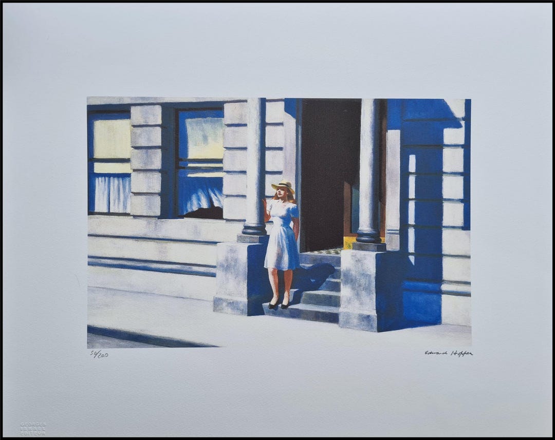 EDWARD HOPPER * Summertime * 50 X 40 Cm * Signed Lithograph * Limited ...