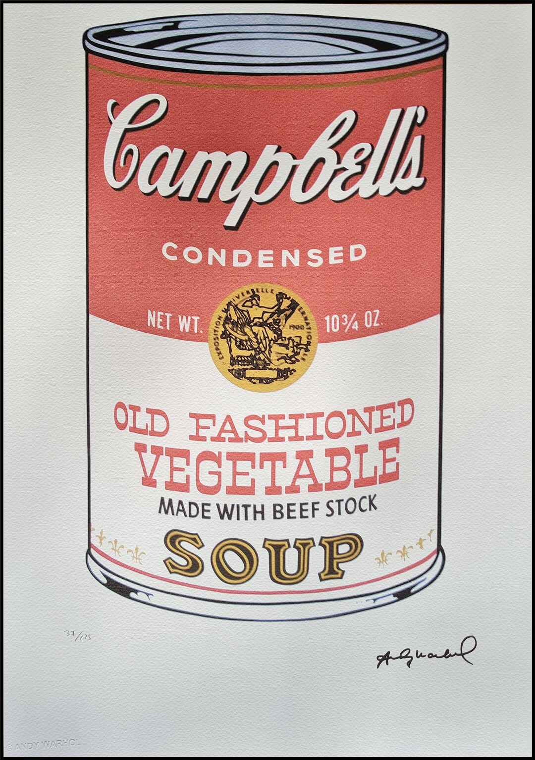 ANDY WARHOL * Campbells Old Fashioned... * 50 Cm X 35 Cm * Signed ...