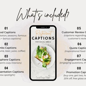 Restaurant Social Media Captions Restaurant Instagram Captions Food ...