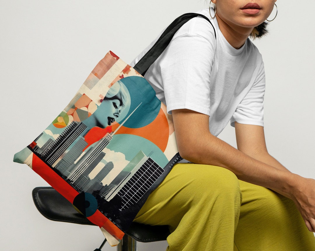 Chicago Tote Bag Empowered Women Elegance Retro Fashion Art - Etsy