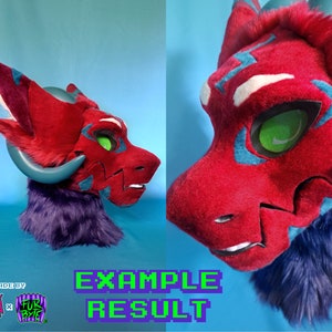 Wickerbeast 3D Printed Head Base Fursuit Furry Moving Jaw - Etsy