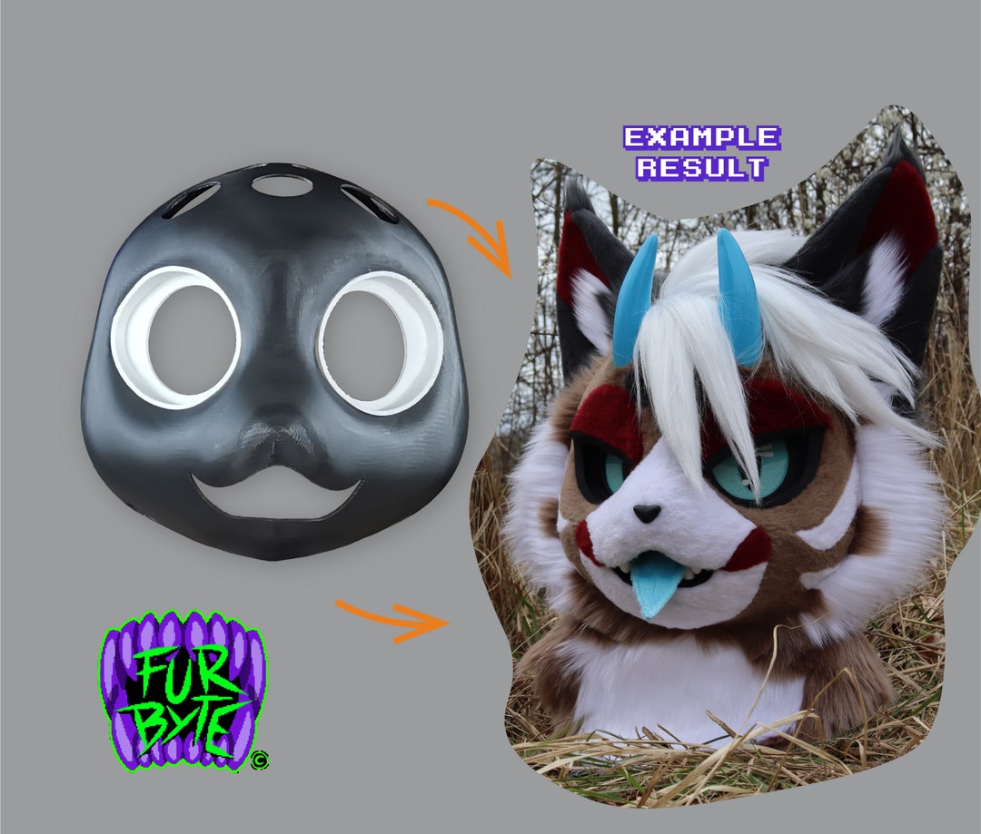Kemono 3D Printed Head Base Fursuit Furry - Etsy