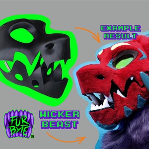 Wickerbeast 3D Printed Head Base Fursuit Furry Moving Jaw - Etsy