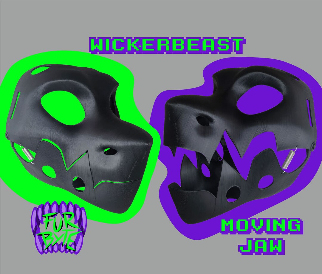 Wickerbeast 3D Printed Head Base Fursuit Furry Moving Jaw - Etsy