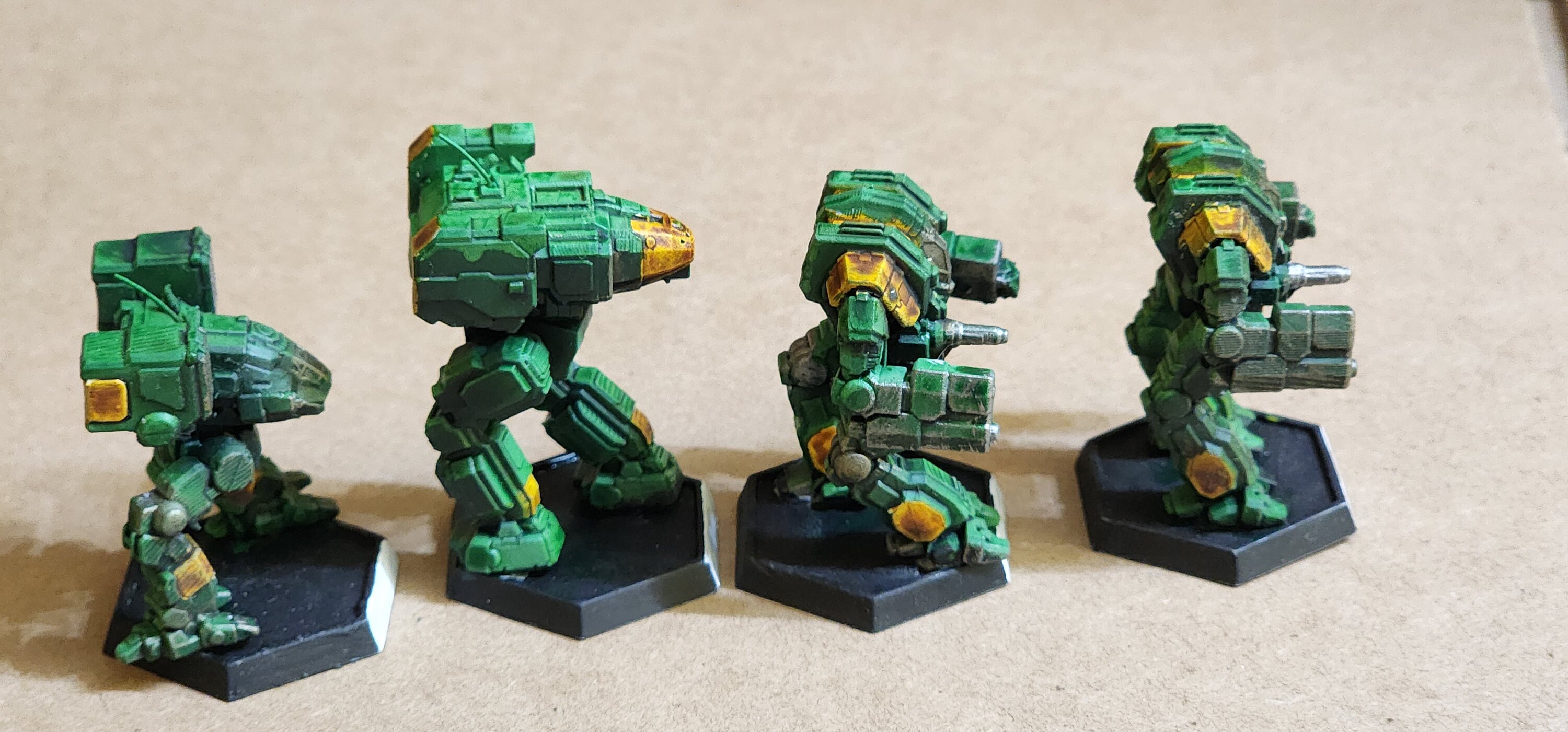 3d Printed Battletech Heavy Mech Lance Well Painted and Tabletop Ready ...