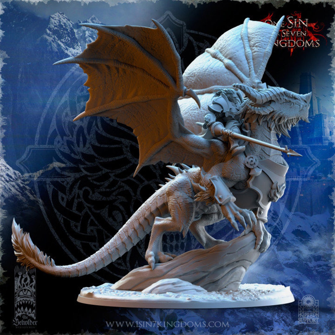 3d Printed Stormwolf Warlord on Dragon - Etsy