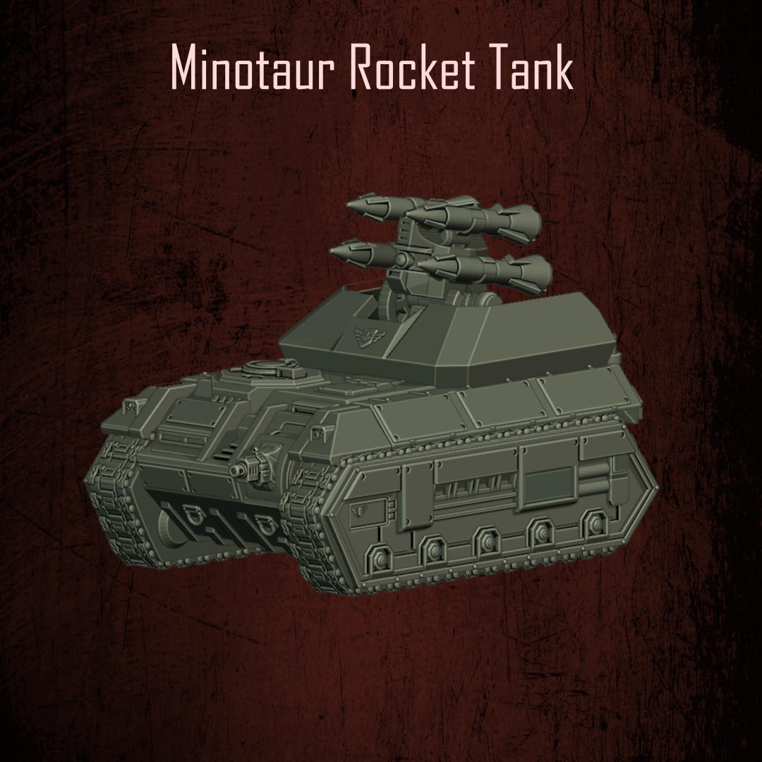 3d Printed Minotaur Rocket Artillery Tank - Etsy