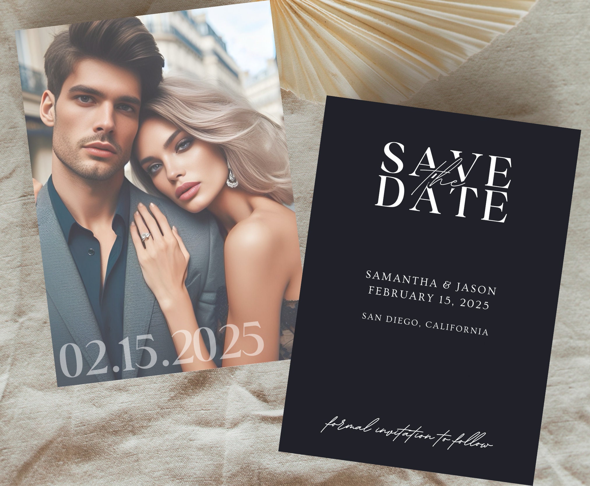 Modern Minimal Save the Date Template Save the Date With - Etsy