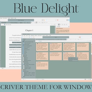 Blue Delight Scrivener Theme for Windows - Etsy
