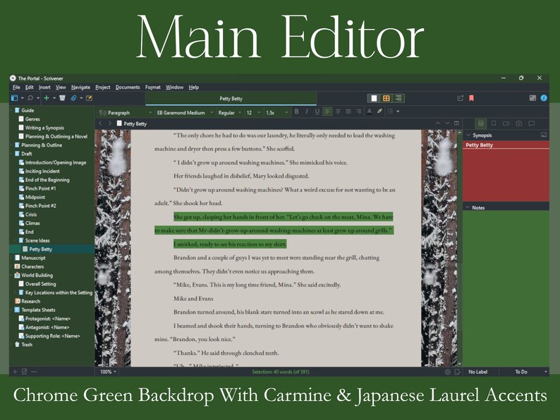Laurel Luxe Scrivener 3 Theme for Windows - Etsy