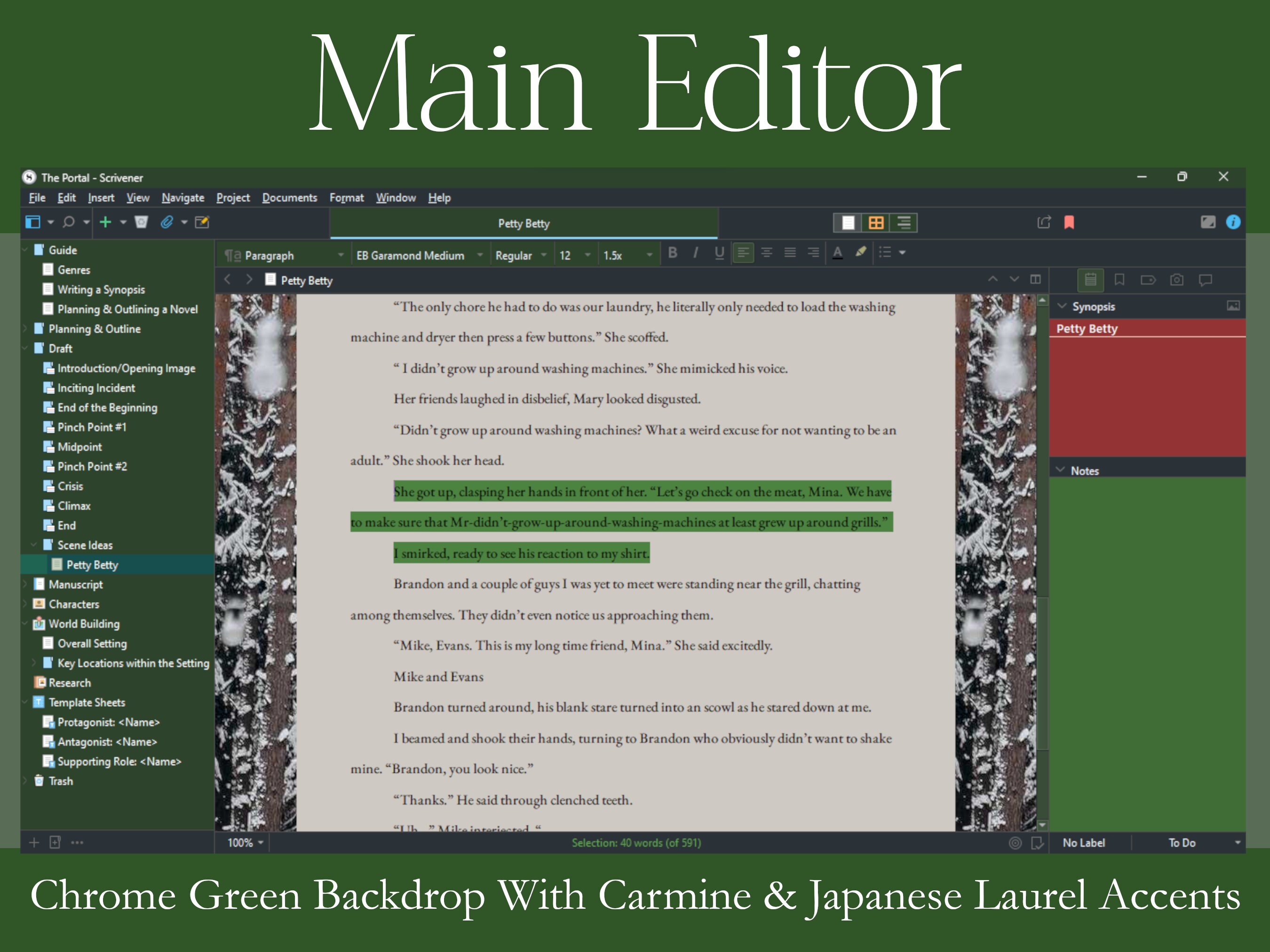 Laurel Luxe Scrivener 3 Theme for Windows - Etsy