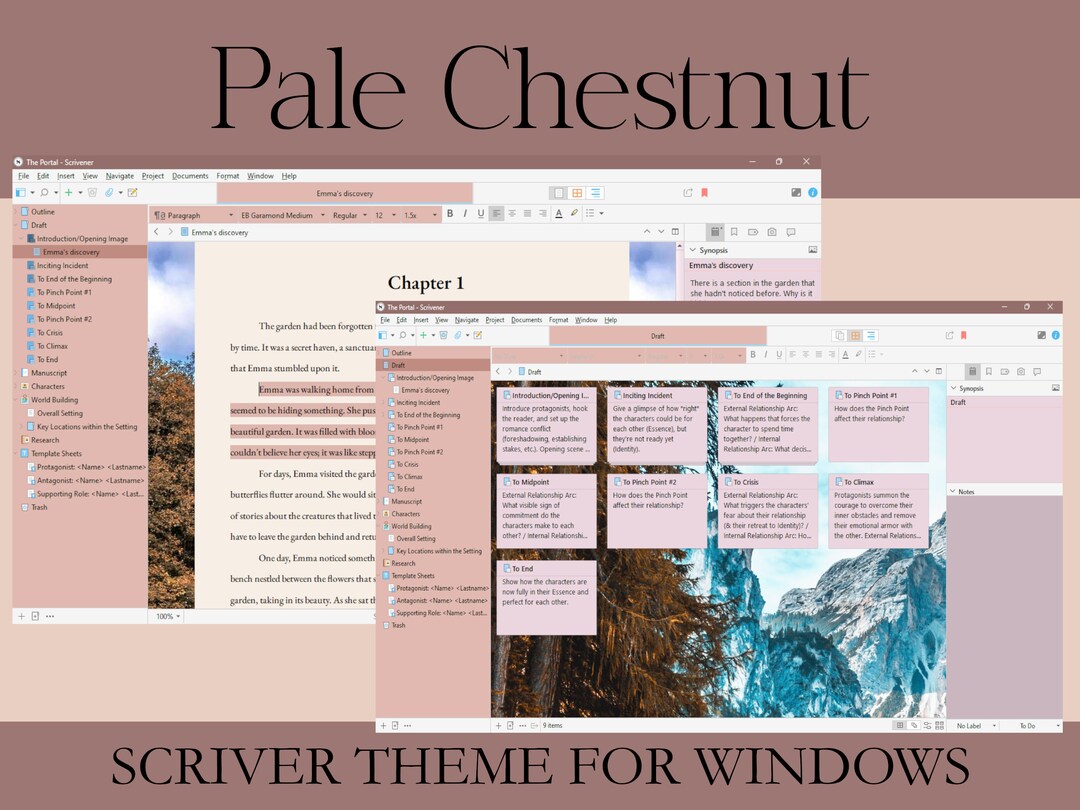 Pale Chestnut Scrivener Theme for Windows - Etsy