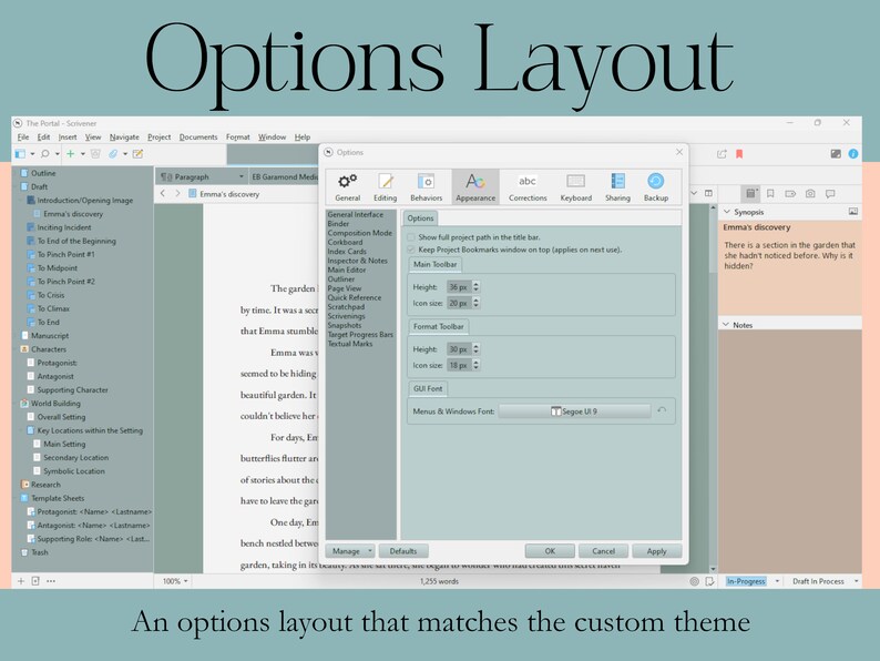 Blue Delight Scrivener Theme for Windows - Etsy