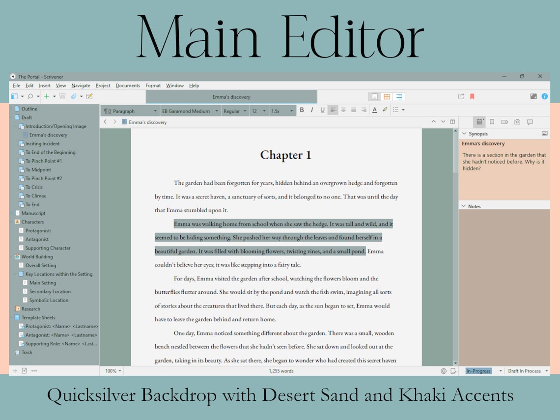 Blue Delight Scrivener Theme for Windows - Etsy