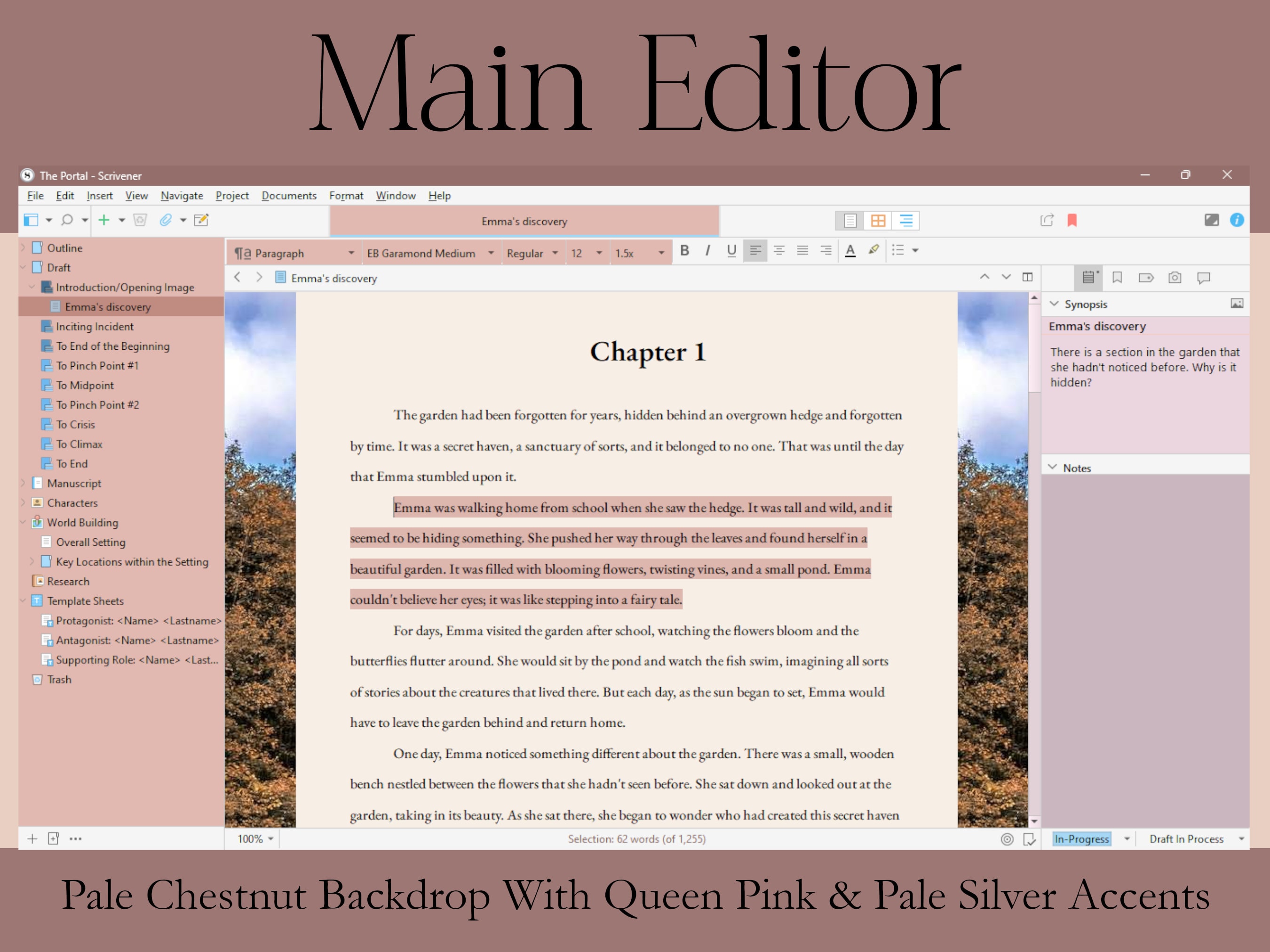 Pale Chestnut Scrivener Theme for Windows - Etsy