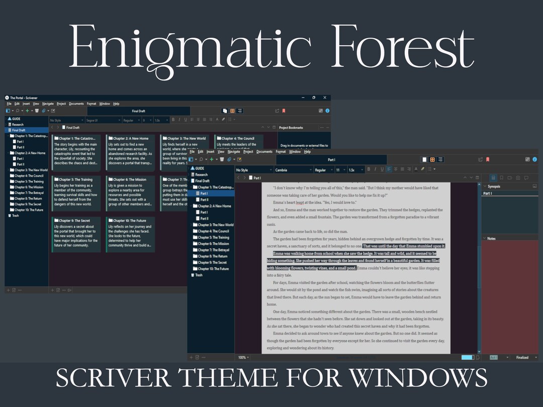 Enigmatic Forest Scrivener Theme for Windows - Etsy