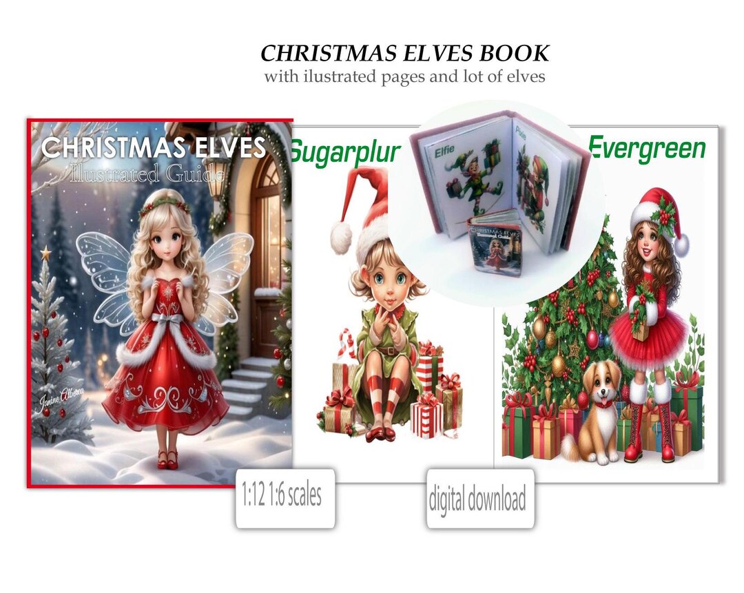Christmas Miniature Book, Elves Guide. Miniature Elves. Printable ...