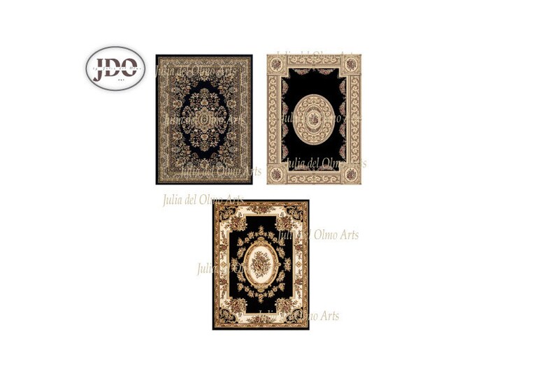 Miniature Carpets, Miniature Rugs for Dollhouses Printable Mininiature ...