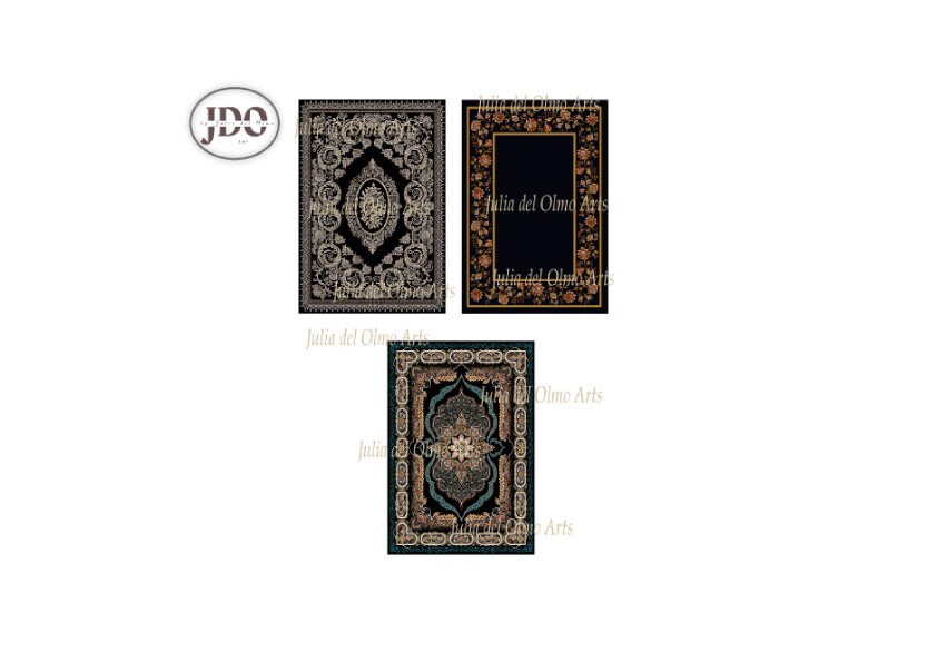 Miniature Carpets, Miniature Rugs for Dollhouses Printable Mininiature ...
