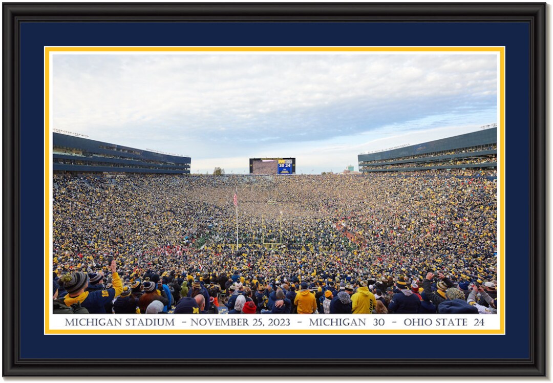 Michigan Wolverines 2023 Storming the Field Framed Print - Etsy