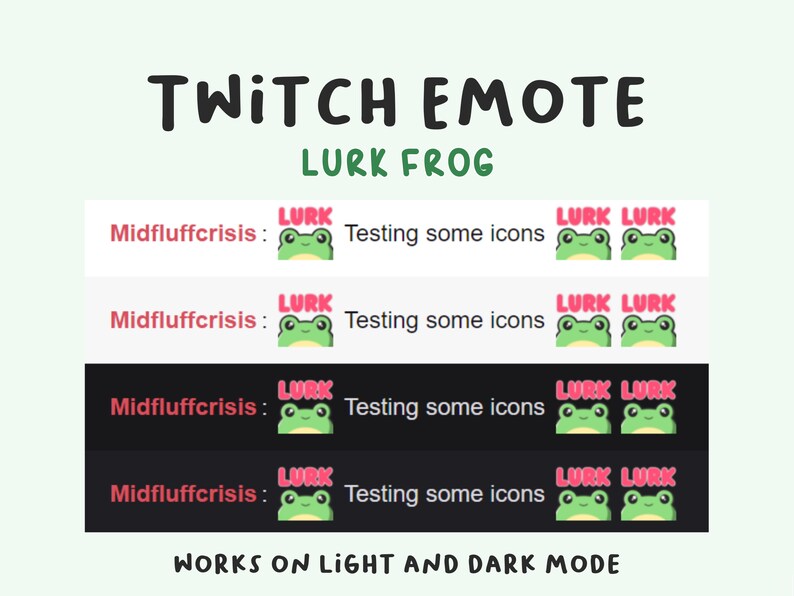 Frog Lurk Emote for Twitch | Instant Download - Etsy