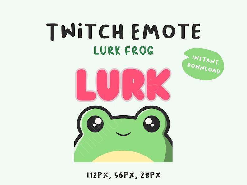 Frog Lurk Emote for Twitch | Instant Download - Etsy