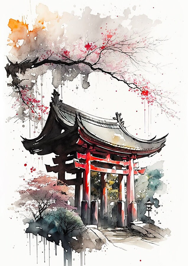 Shinto Shrine Drawing