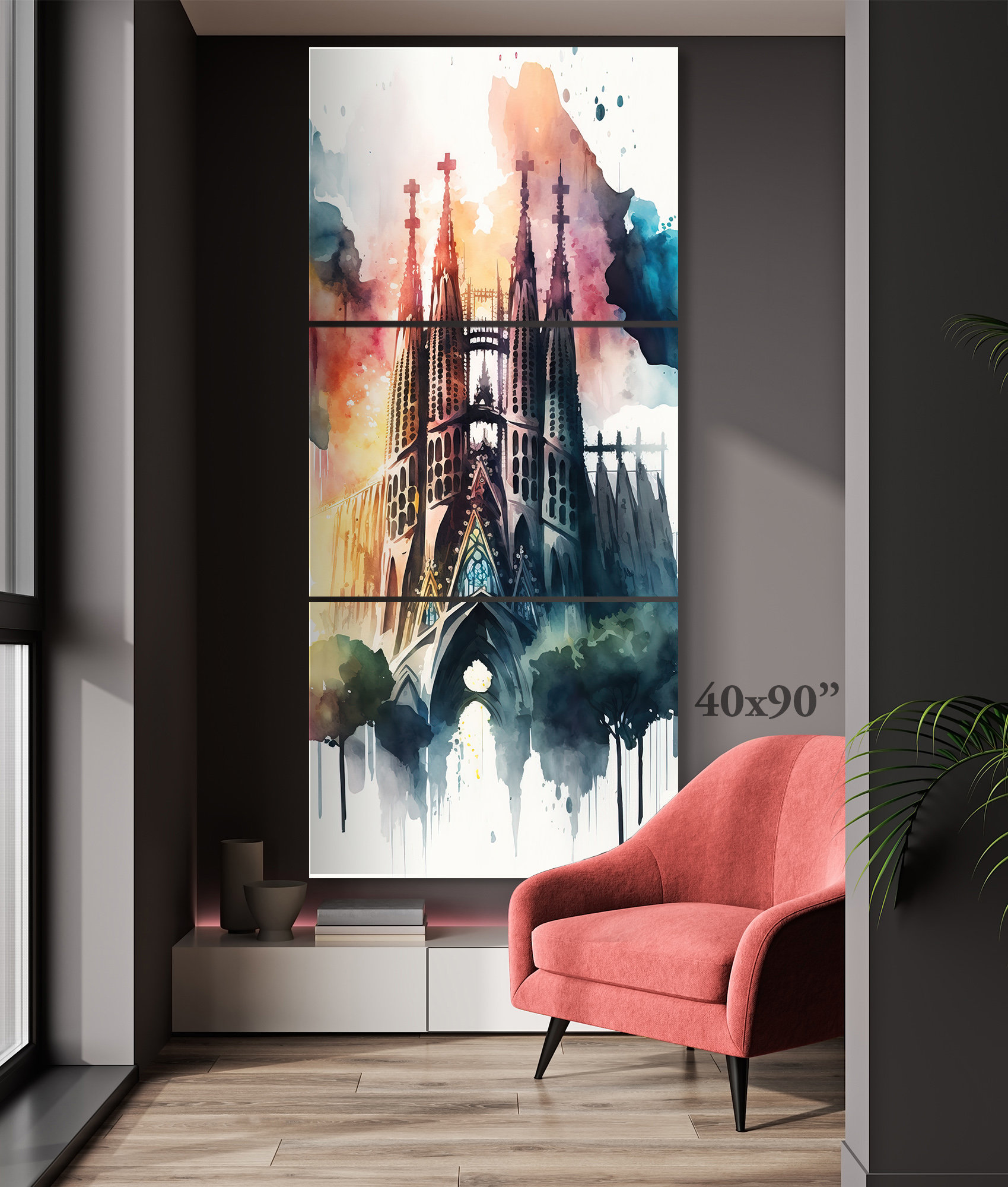 Sagrada Familia Spain Cathedral Landmark Watercolor Art FINE - Etsy