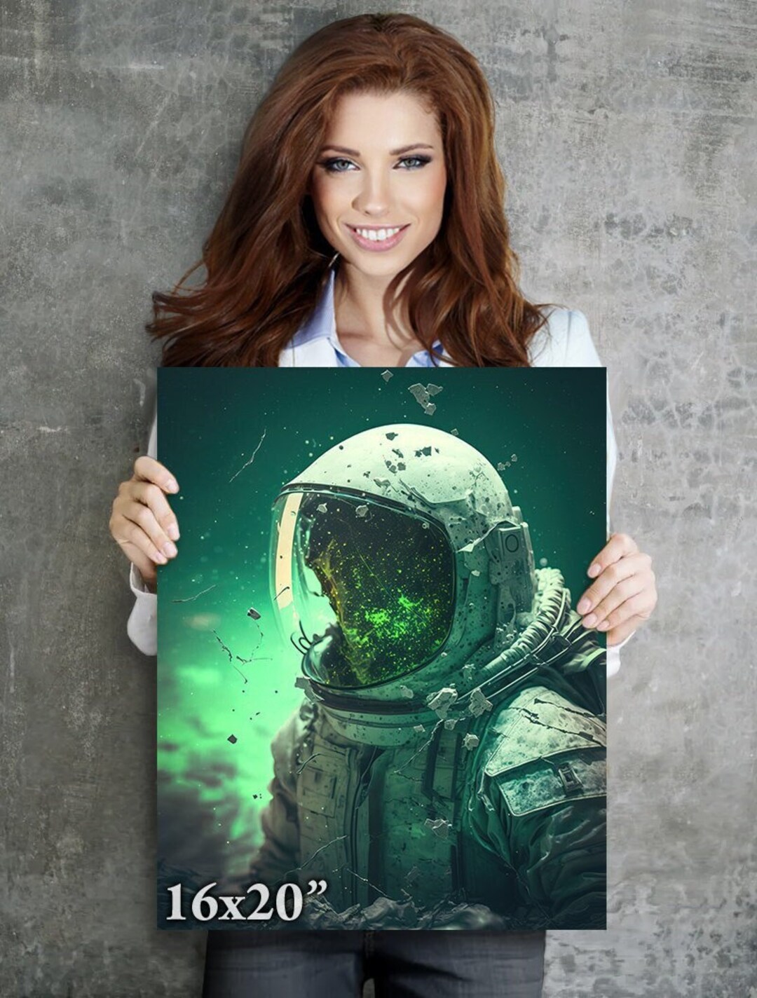 Astronaut in Destructive Space Sci-fi Graphic Comic Art Gravity ...