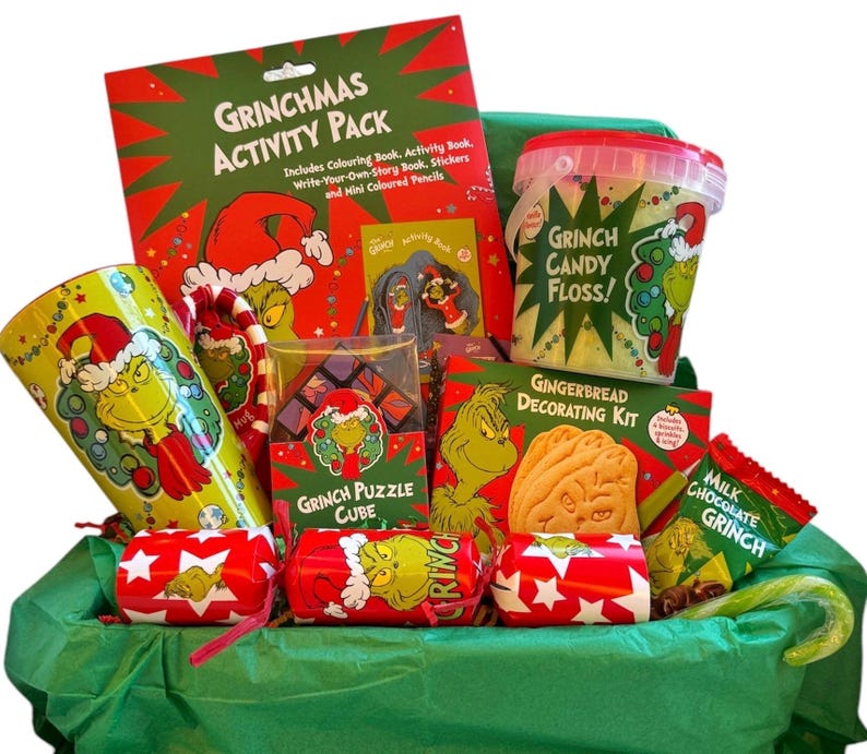 Luxury Grinch Activity Hamper Grinch Hamper Childrens Gift Hamperxmas ...