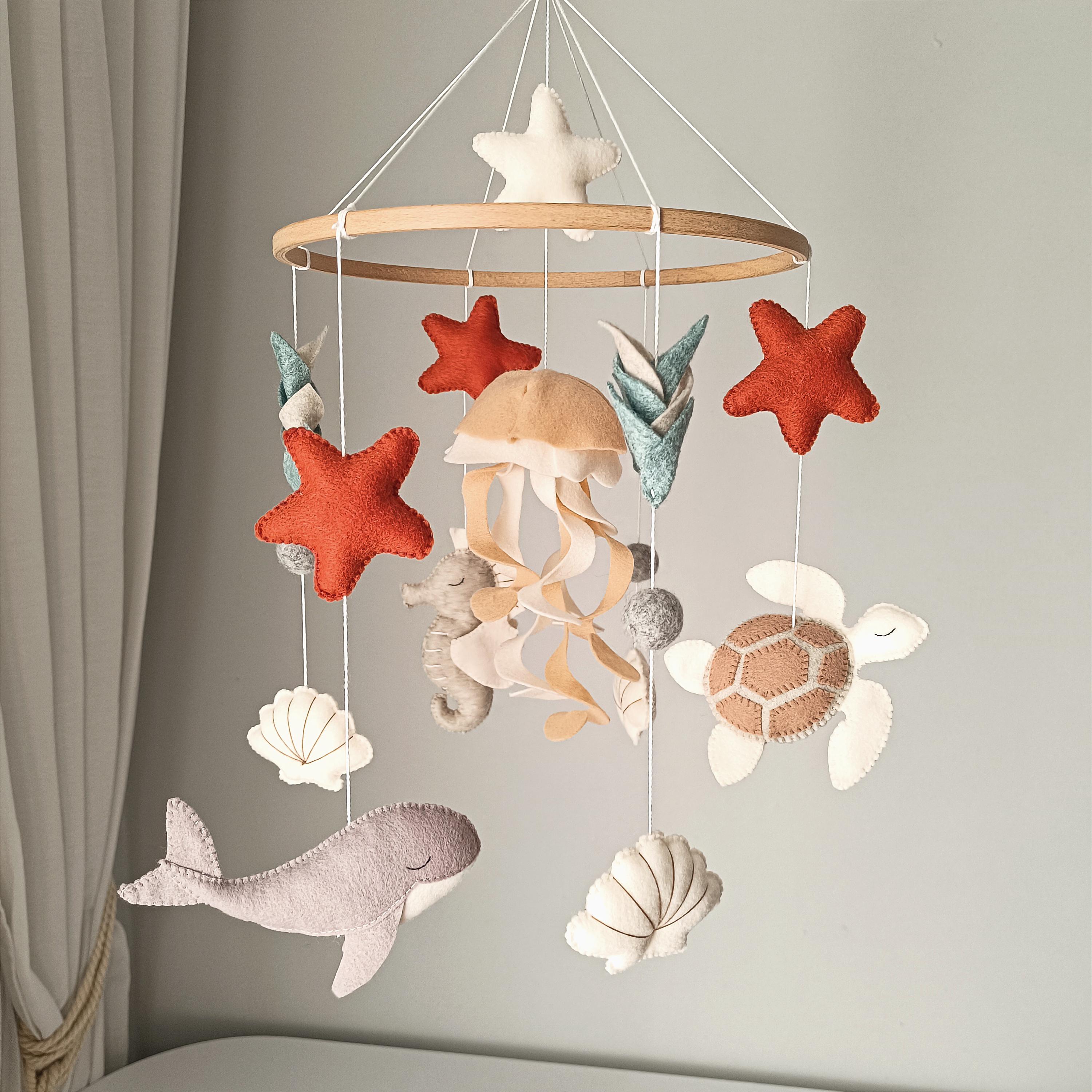 Ocean Baby Mobile, Nautical Crib Mobile, Whale Mobile, Neutral Mobile ...