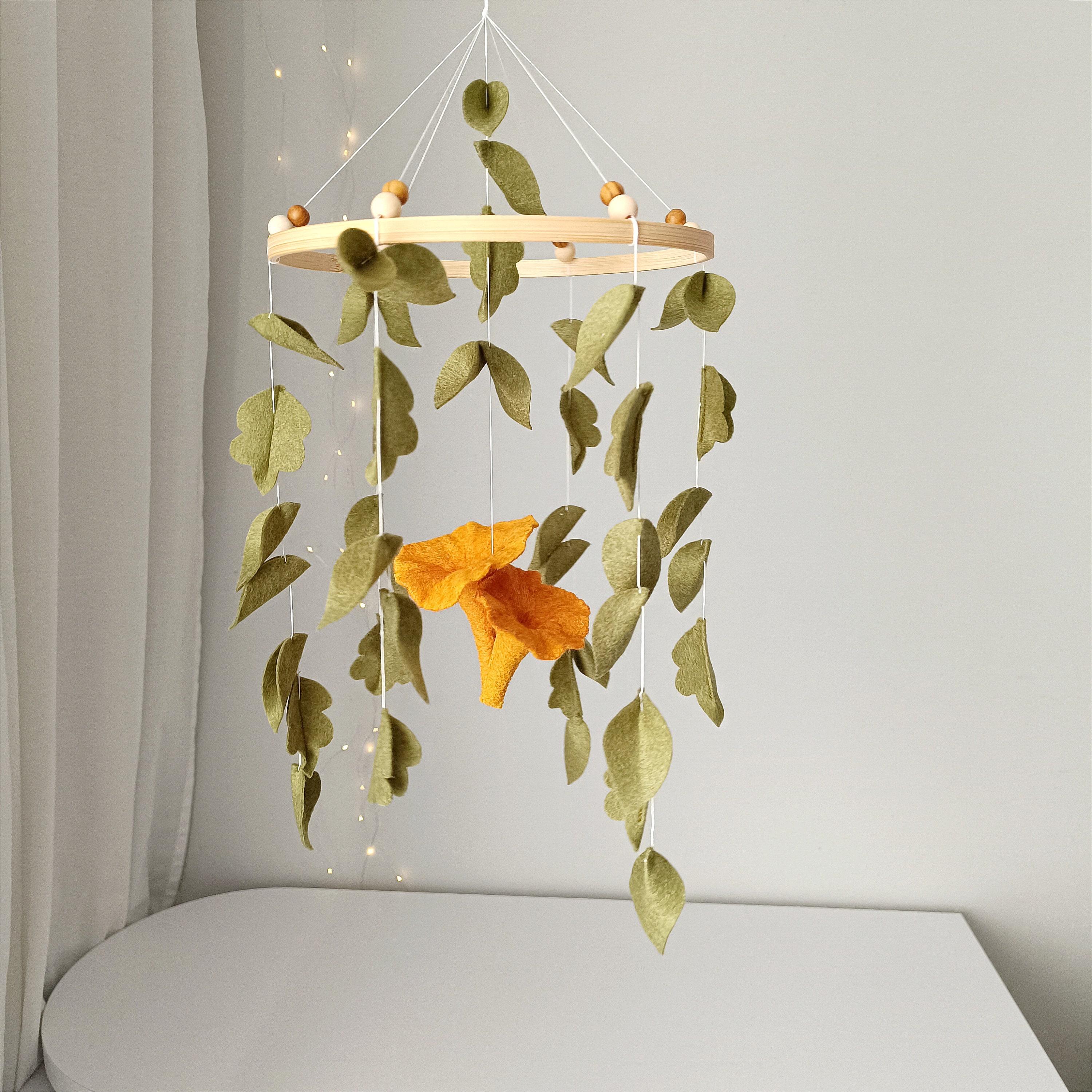 Forest Baby Mobile With Mushrooms, Nursery Crib Mobile, Woodland Baby Mobile, Olive Baby Mobile ...