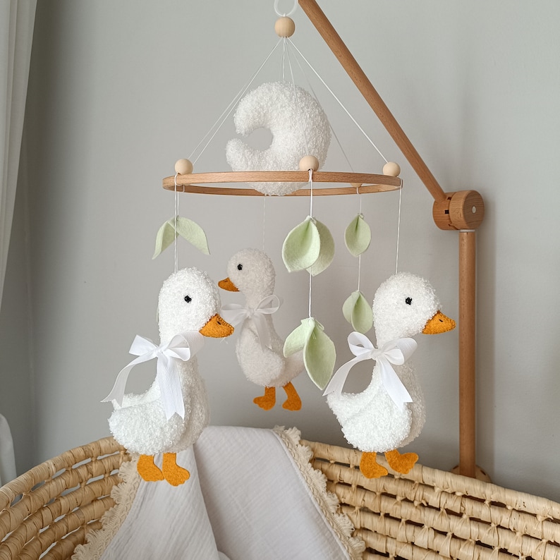 Goose Baby Mobile, Boucle Mobile, Crib Mobile, Geese Mobile Nursery ...