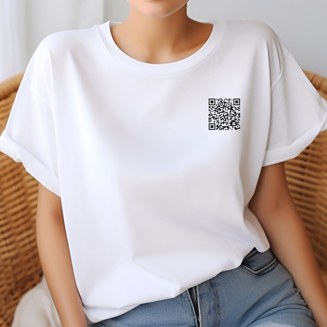 Custom QR Code Shirts, Social Media Links Shirt, Web Address or Link ...