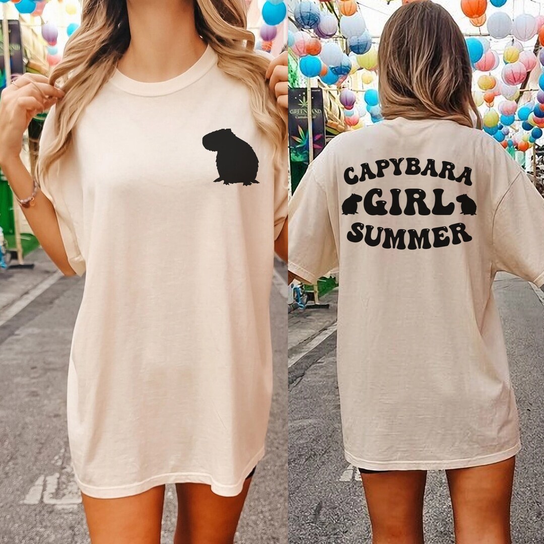 Capybara Girl Summer Shirt,capybara Lover Gift Shirt,animal Lover Tee ...