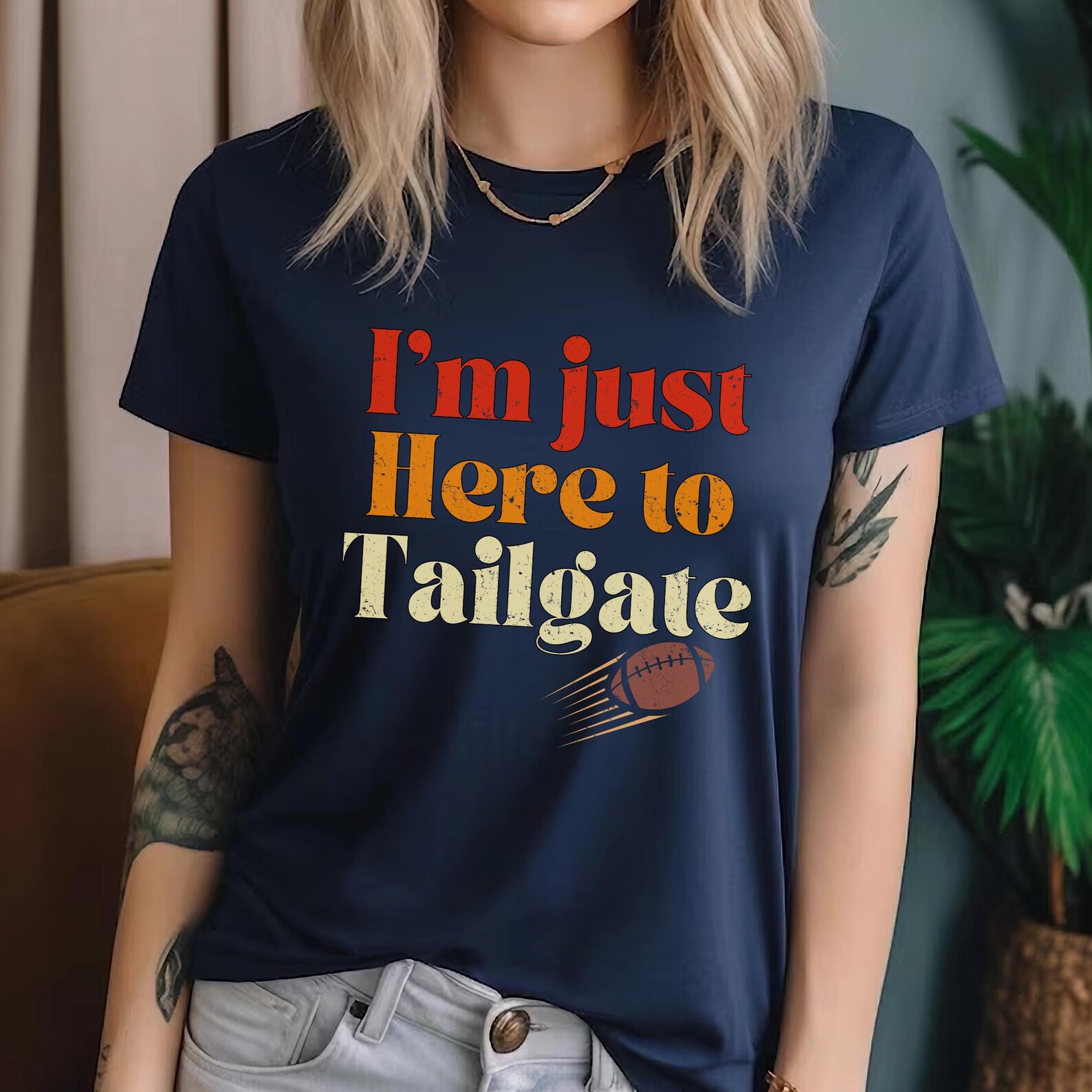 I'm Just Here to Tailgate,funny Football Shirt,homerun Football Tee ...