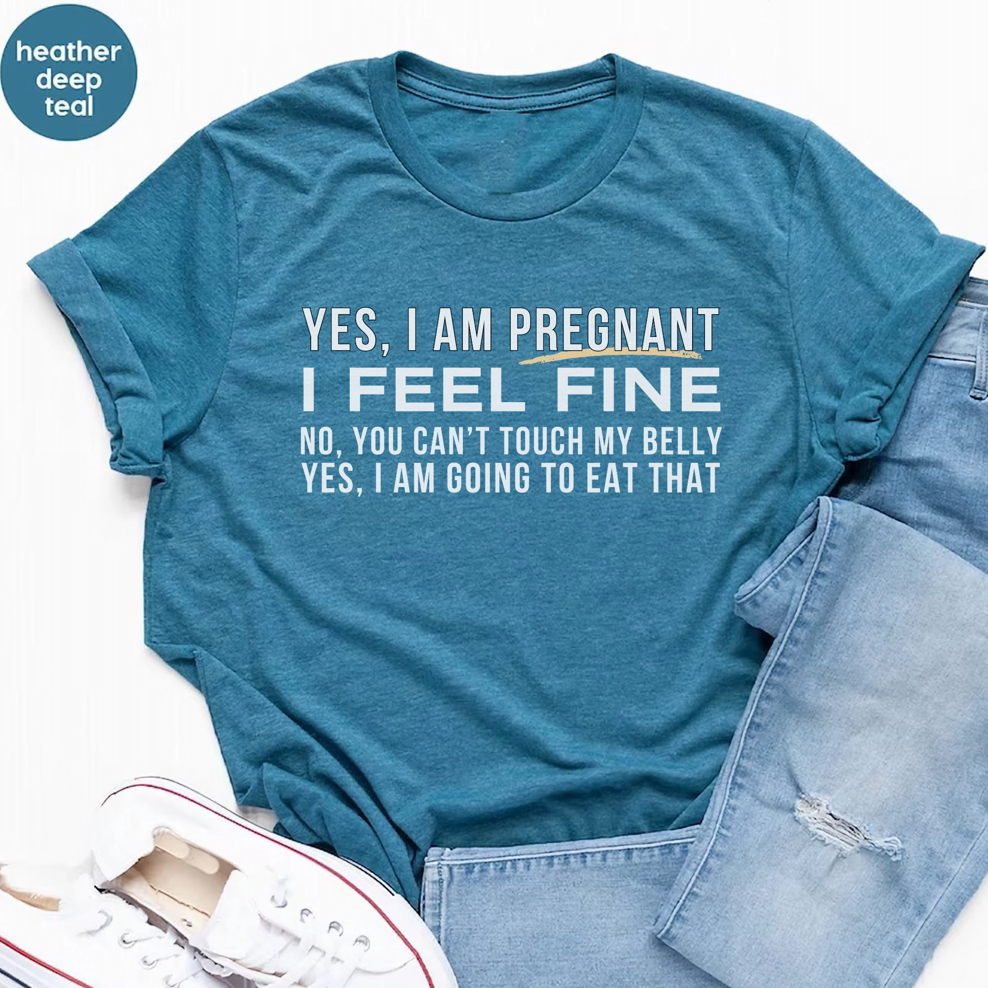 Funny Pregnancy Shirt,yes I Am Pregnant Shirt,maternity Shirt,cute Baby ...