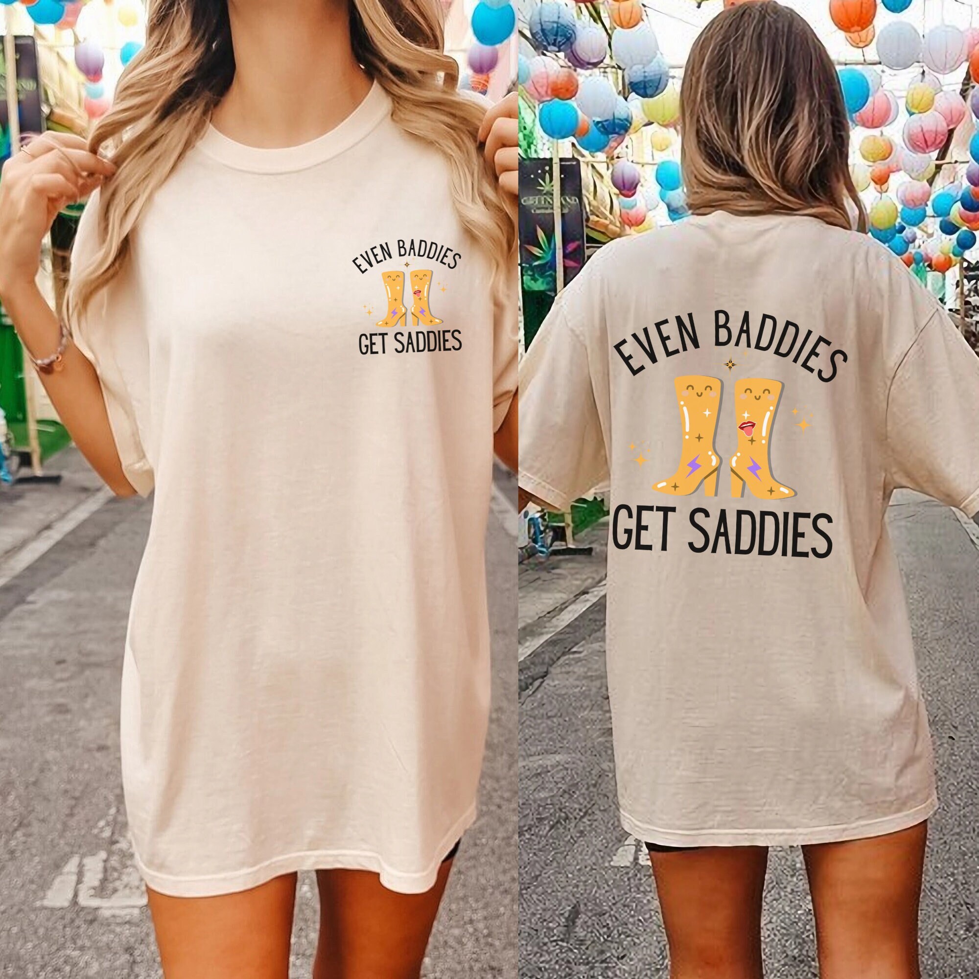 Even Baddies Get Saddies Comfort Colors Shirt,anxiety Shirt,funny ...